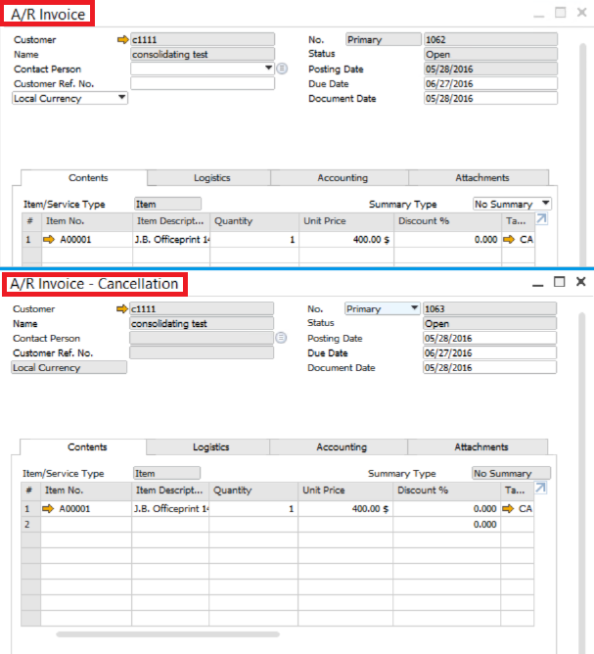 Cancelling Document In Sap Business One Sap B1 Mtc Systems