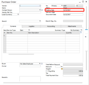 Change posting date in SAP Business One | SAP B1 | MTC Systems