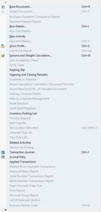 Context Menu in SAP Business One | SAP B1 | MTC Systems