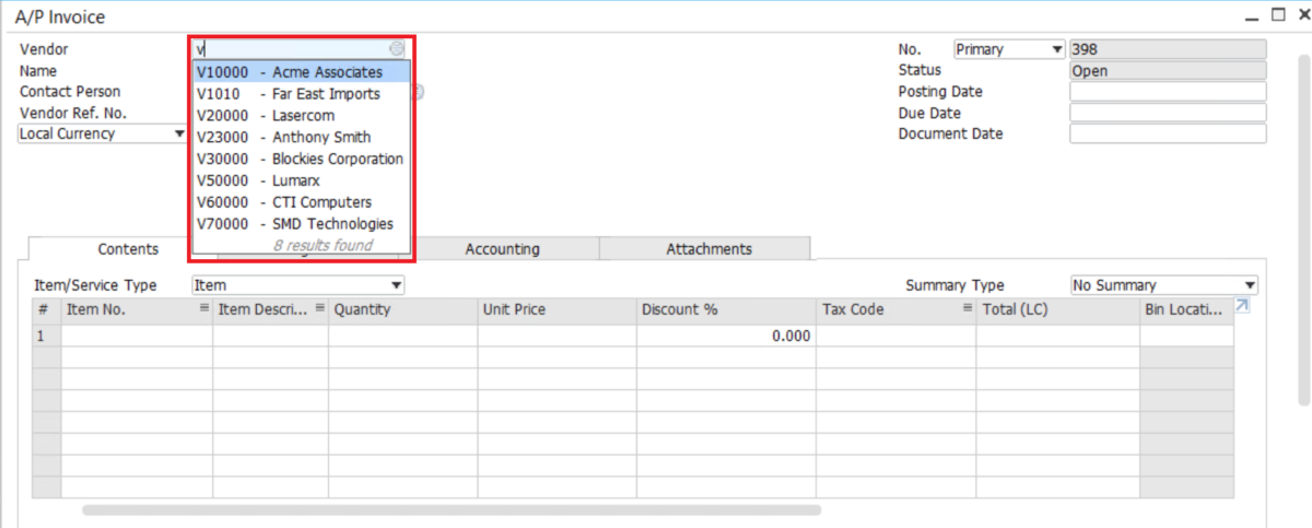 Enable Suggestions In Sap Business One Sap B1 Mtc Systems