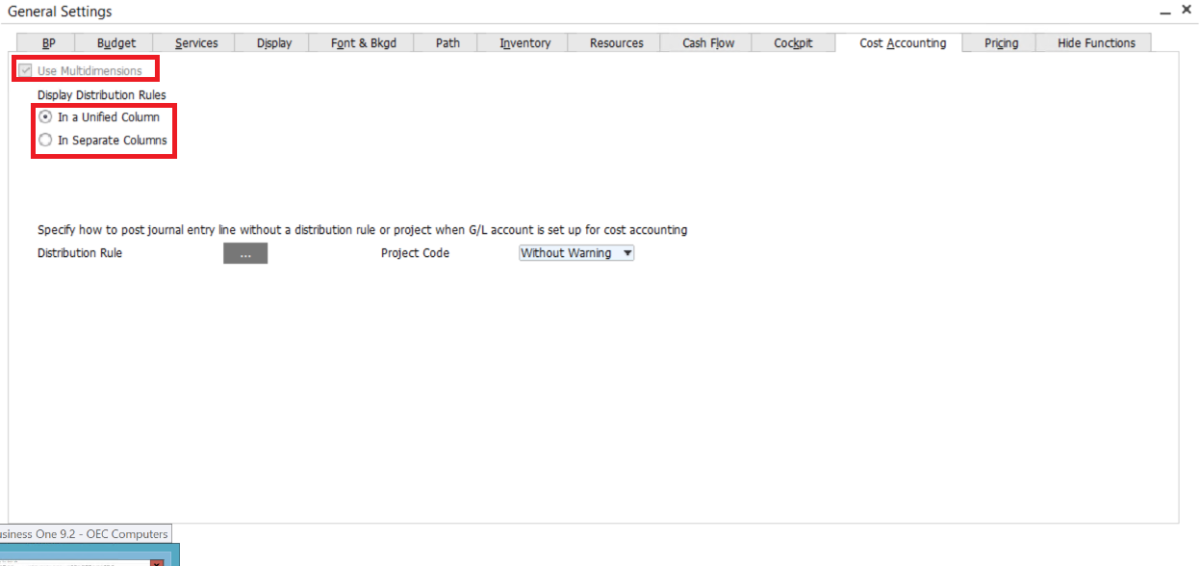 Multiple Dimensions in SAP Business One | SAP B1 | MTC Systems