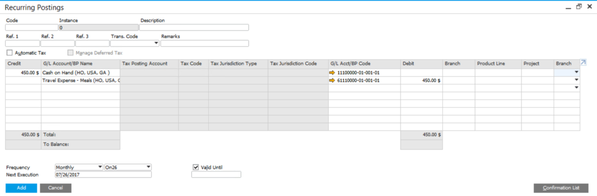 Recurring Postings in SAP Business One | SAP B1 | MTC Systems
