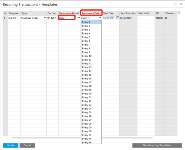 Recurring Transaction In Sap Business One Sap B1 Mtc Systems