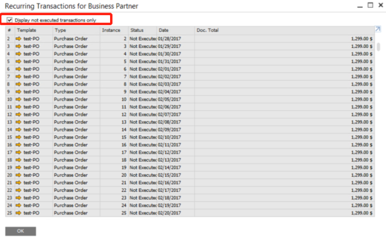 Recurring Transaction In Sap Business One 2 Sap B1 Mtc Systems