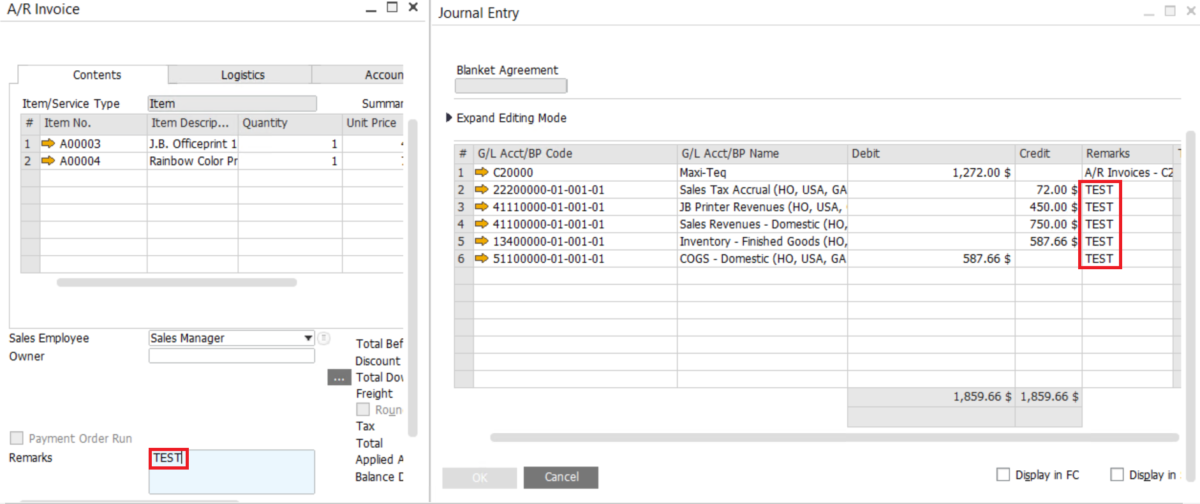 Setting Journal Entry References in SAP Business One | SAP B1