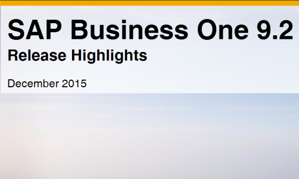 SAP Business One 9.2 Highlights | SAP B1 | MTC Systems